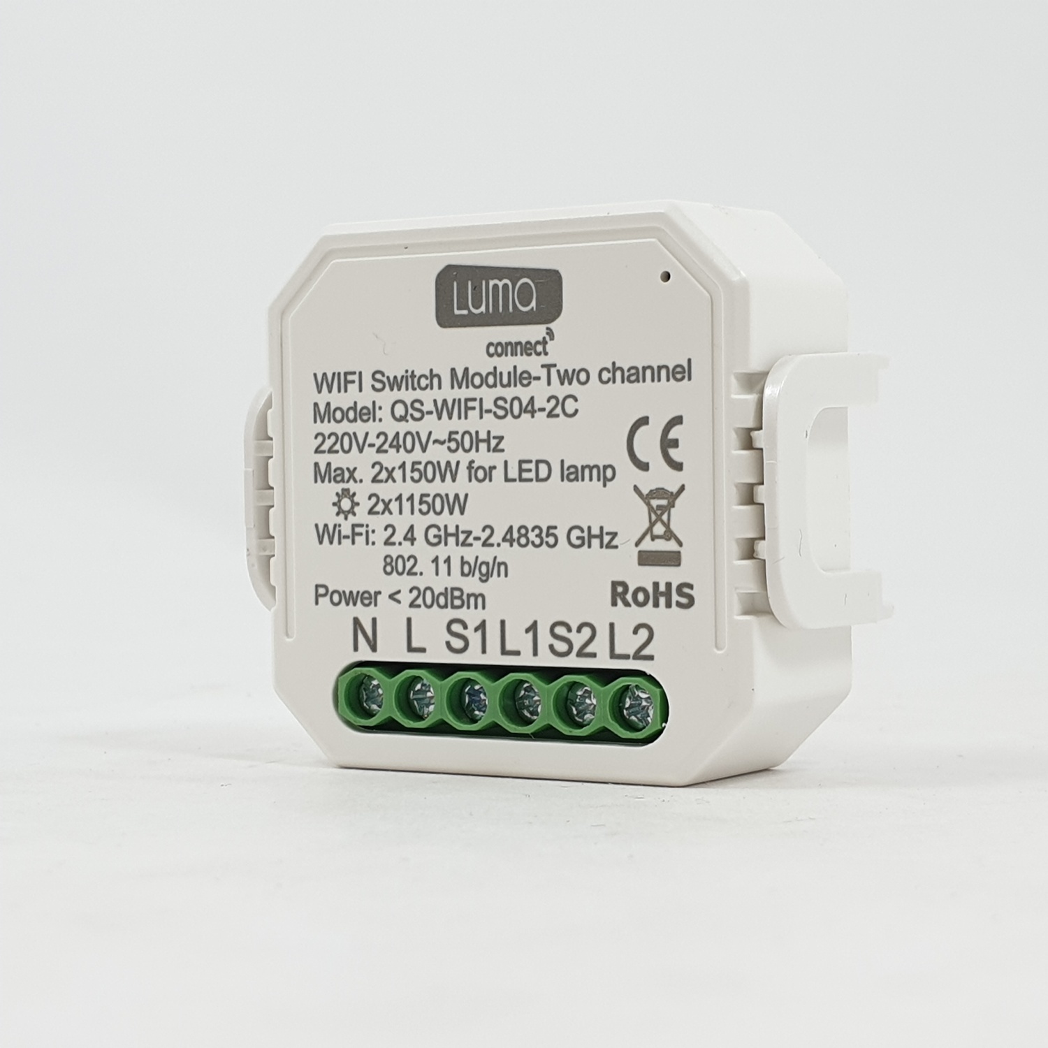 Luma Connect สวิทช์โมดูล Wi-Fi ช่องสัญญาณคู่ รุ่น QS-WIFI-S0 |GlobalHouse