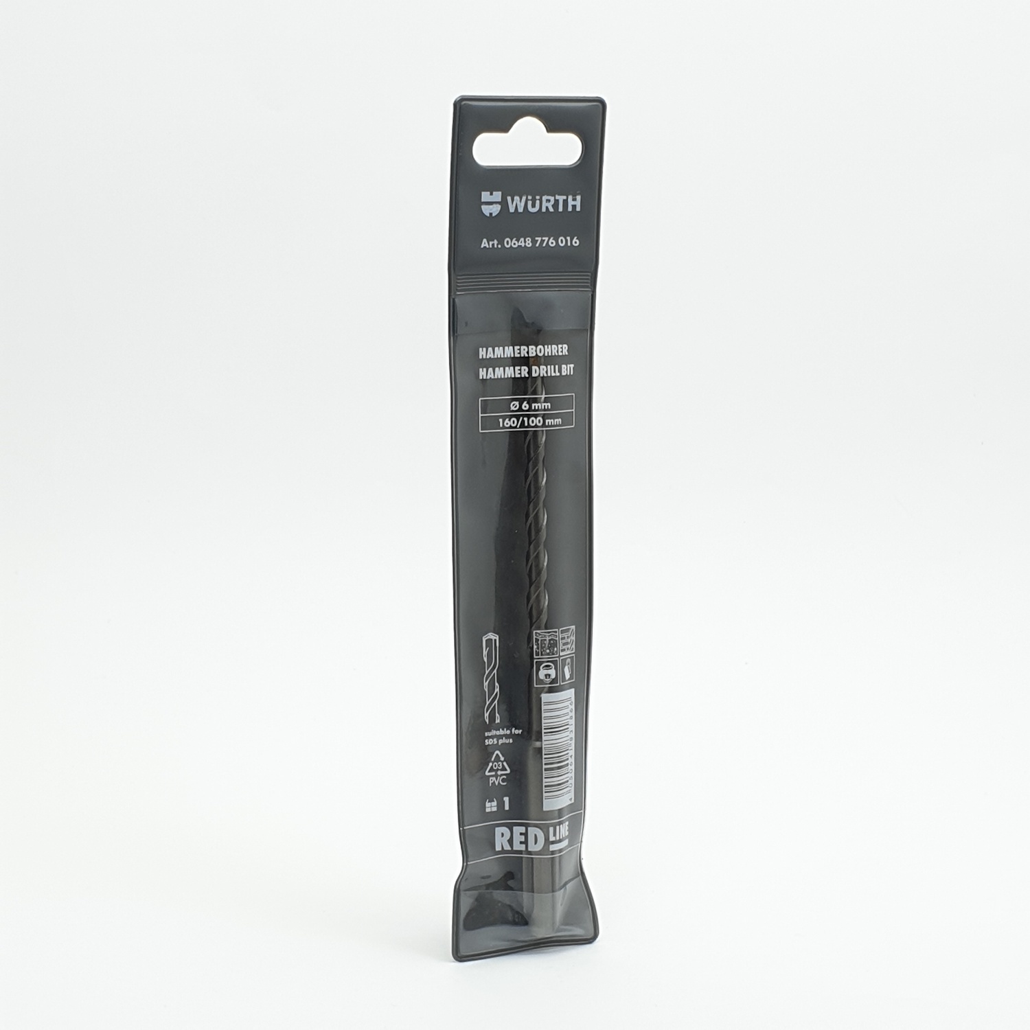 ดอกสว่านเจาะคอนกรีตปลาย 2แฉก SDS-Plus 6x160 mm. WURTH |GlobalHouse