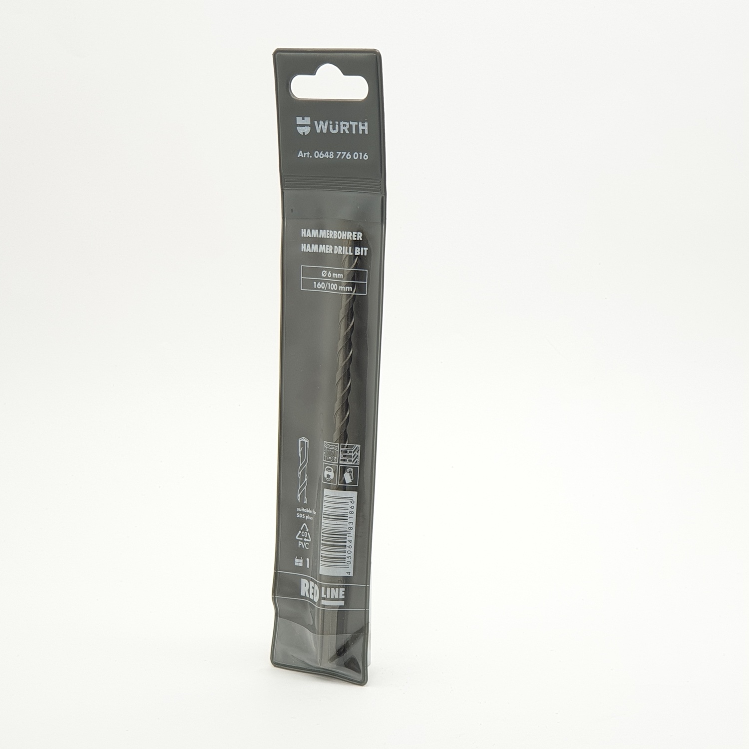 ดอกสว่านเจาะคอนกรีตปลาย 2แฉก SDS-Plus 6x160 mm. WURTH |GlobalHouse