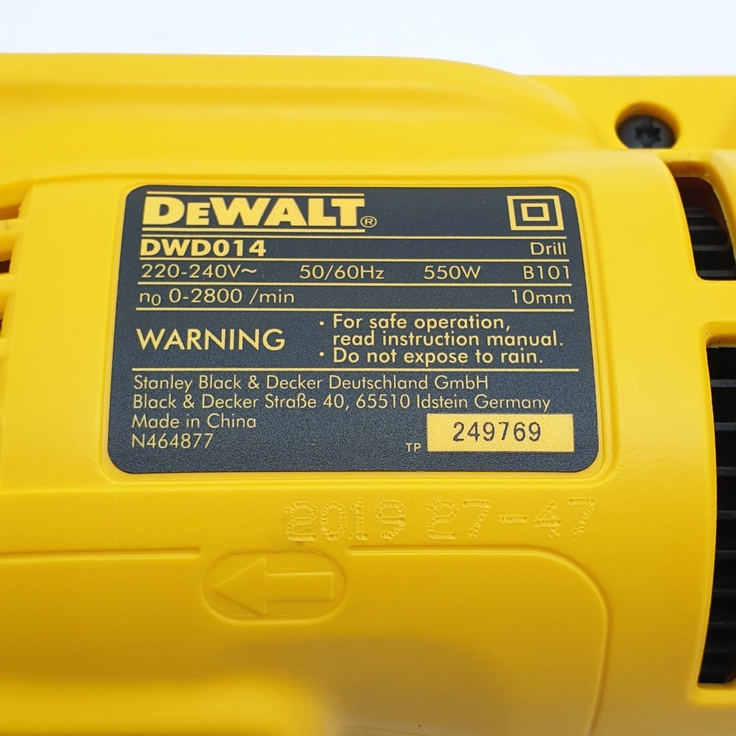 DEWALT สว่านไฟฟ้า 10มม. 550W รุ่น DWD014-B1 |GlobalHouse