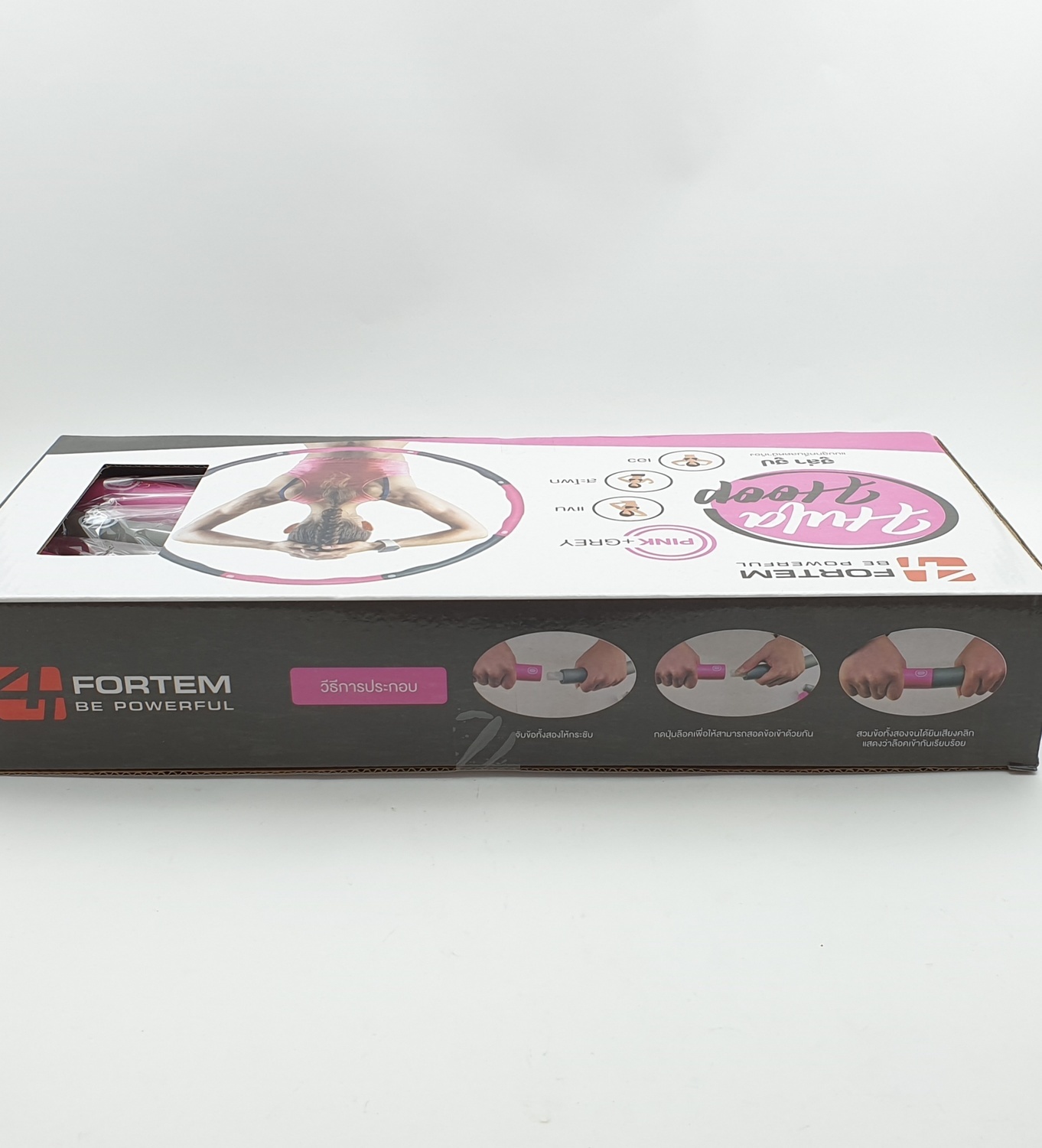 ฮูล่าฮูป 73cm. รุ่น HLH73PKGY 4TEM เทา-ชมพู |GlobalHouse