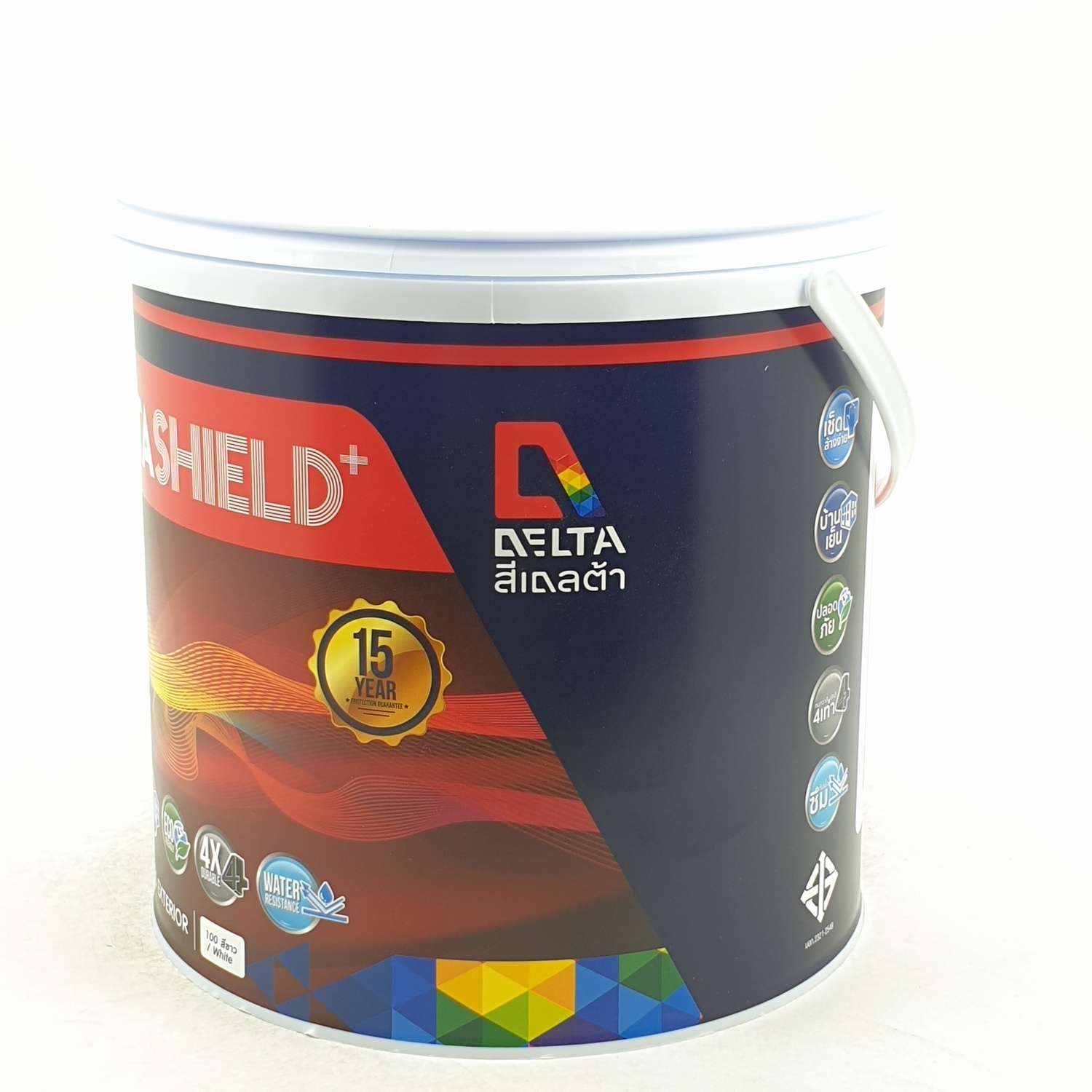 Delta สีน้ำอะครีลิค เดลต้าชิลด์พลัส ทาภายนอก กึ่งเงา เบส B 3 Globalhouse