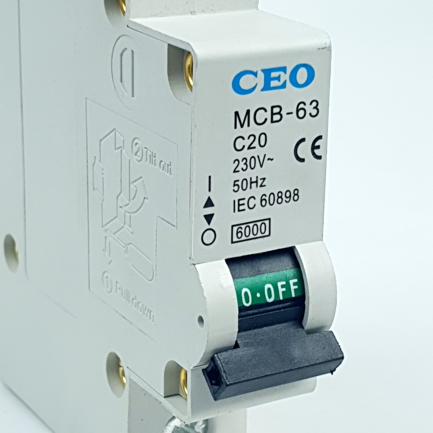 CEO ลูกเซอร์กิต 20A รุ่น MCB-1P20A สีขาว |GlobalHouse