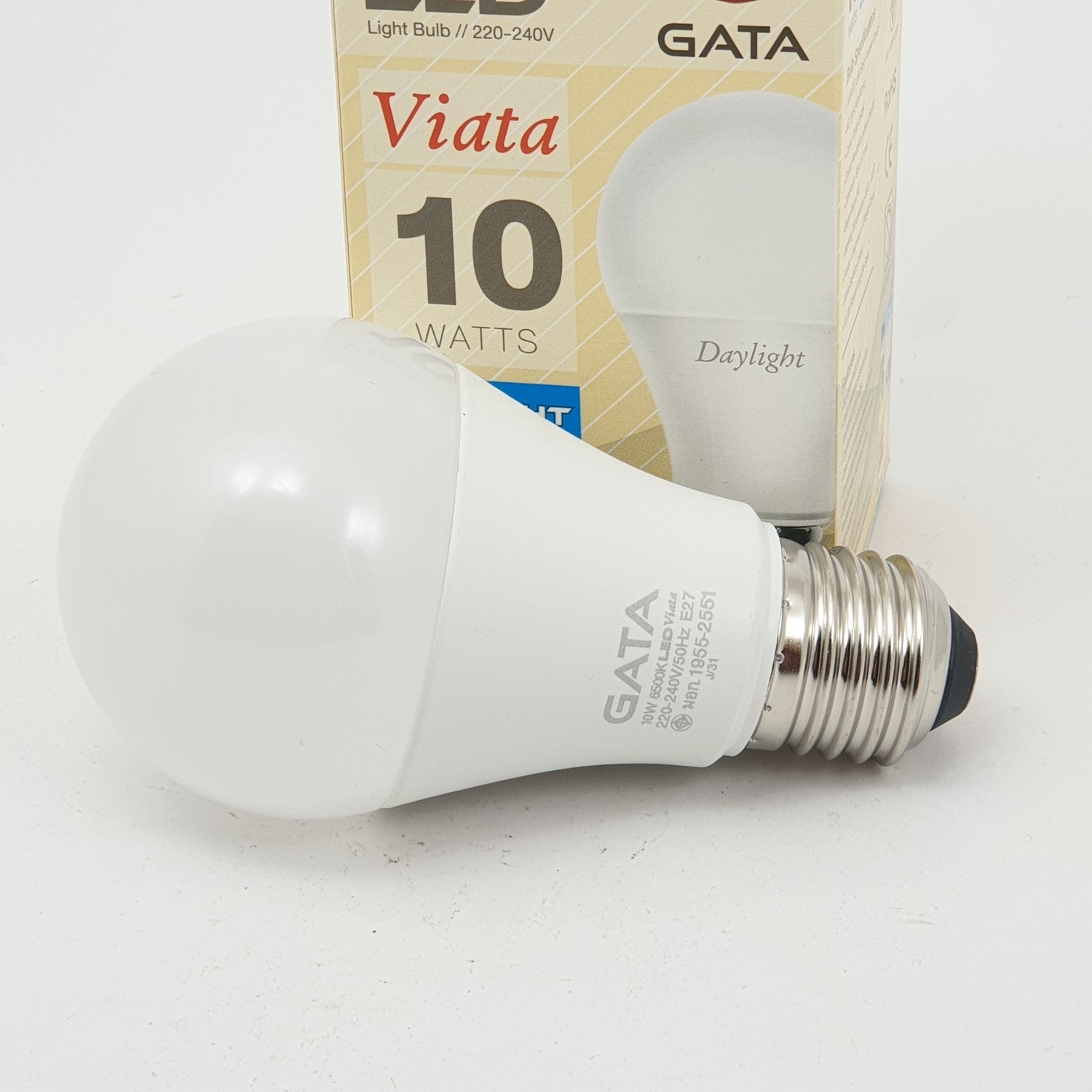 GATA หลอดไฟ LED E27 10W ฝาขุ่น แสงเดย์ไลท์ |GlobalHouse