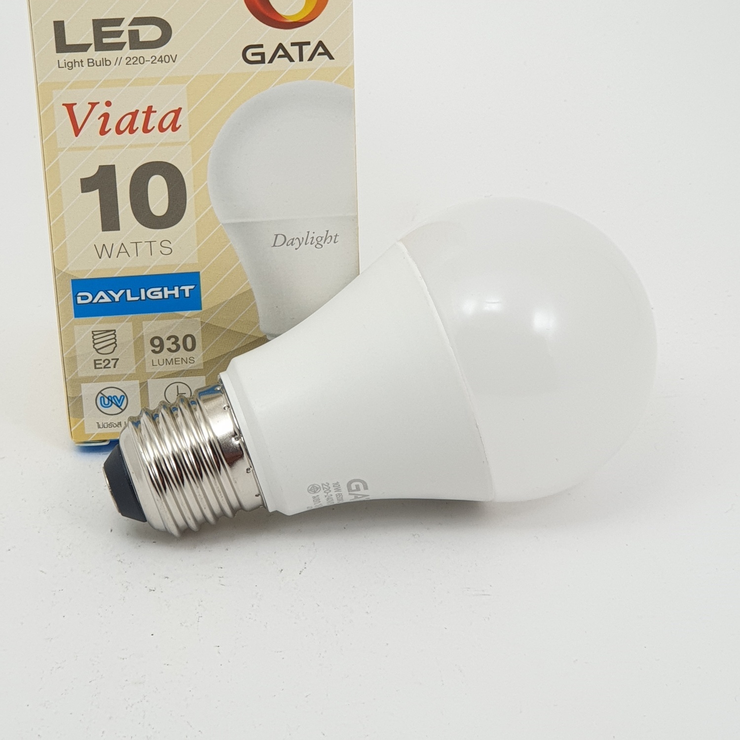 GATA หลอดไฟ LED E27 10W ฝาขุ่น แสงเดย์ไลท์ |GlobalHouse