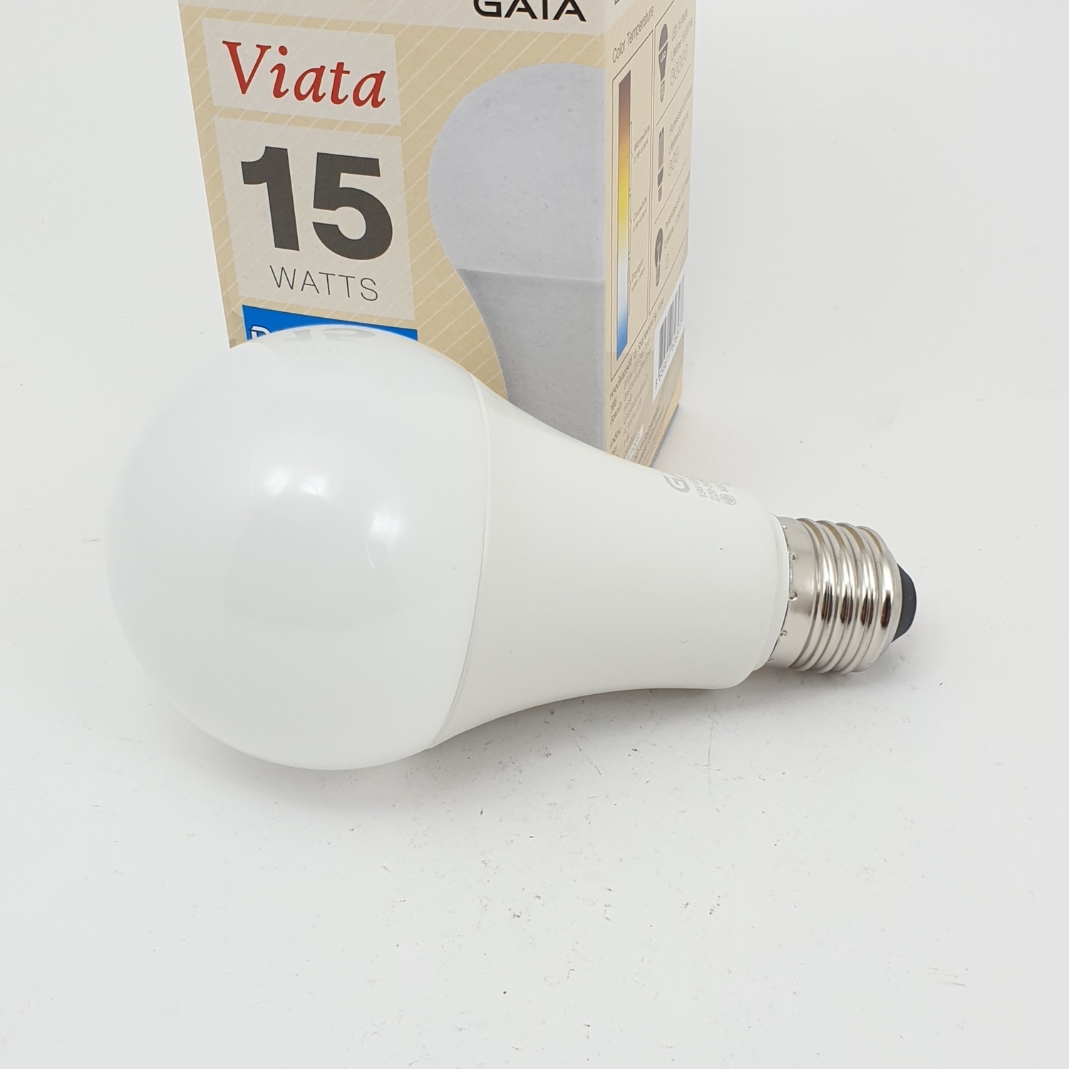 GATA หลอดไฟ LED E27 15w ฝาขุ่น แสงเดย์ไลท์ |GlobalHouse