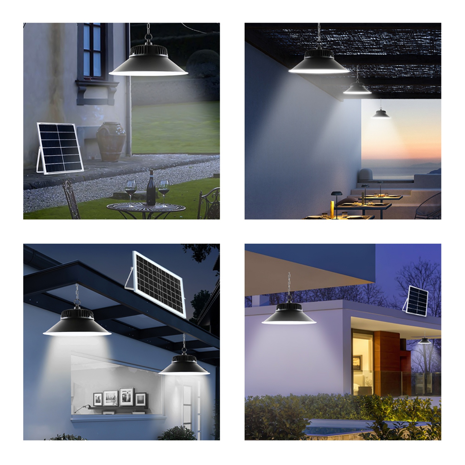 EILON โคมไฟแขวนโซลาร์เซลล์ 12W ปรับได้ 2 แสง รุ่น TD-0546M ส |GlobalHouse