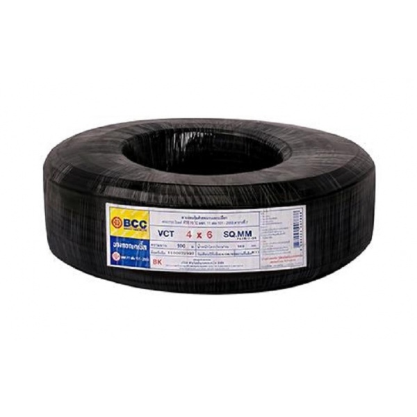 BCC สายไฟ IEC53 VCT 4x6 SQ.MM. 100ม. สีดำ |GlobalHouse