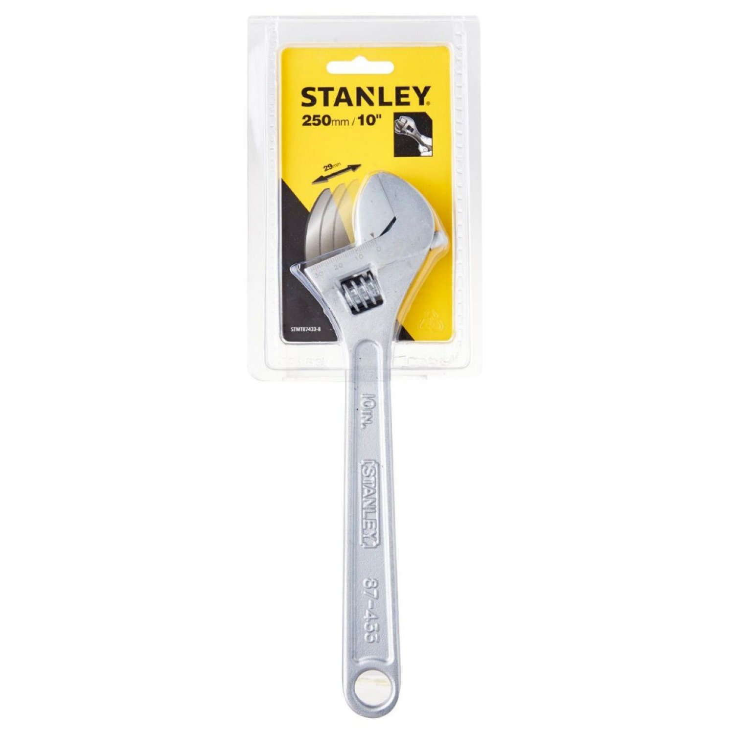 STANLEY ประแจเลื่อนชุบขาว รุ่น 87-433 (STMT87433-8) ขนาด 10" |GlobalHouse