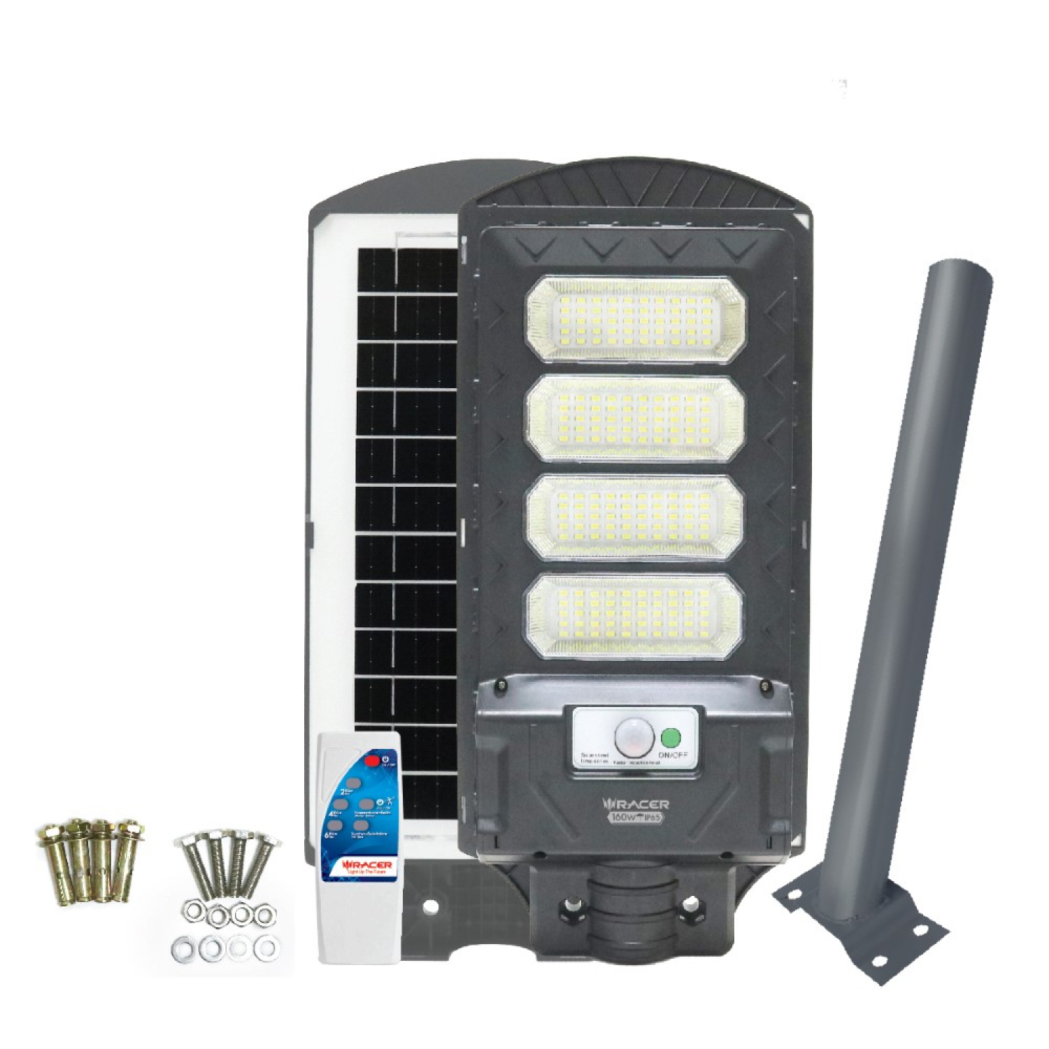 RACER โคมไฟถนนโซลาร์เซลล์ LED 160W 6500K รุ่น MULTI BRIGHT |GlobalHouse
