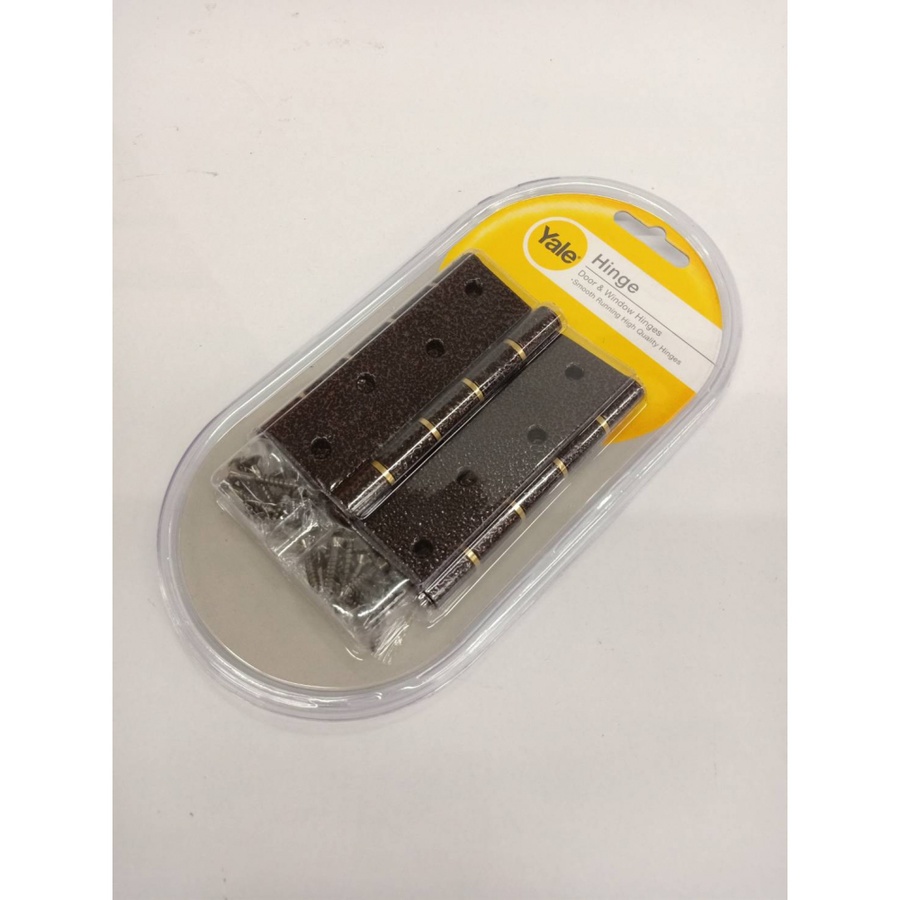 YALE บานพับเหล็ก แกนเล็ก 4 แหวน AE443 (แพ็ค3) 4"x3"x2.0มม. ล |GlobalHouse