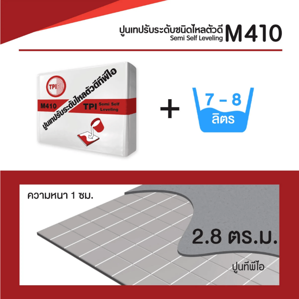 ปูน TPI-M-410 (เทปรับระดับชนิดไหลตัวดี Semi-Self) 50Kg. |GlobalHouse