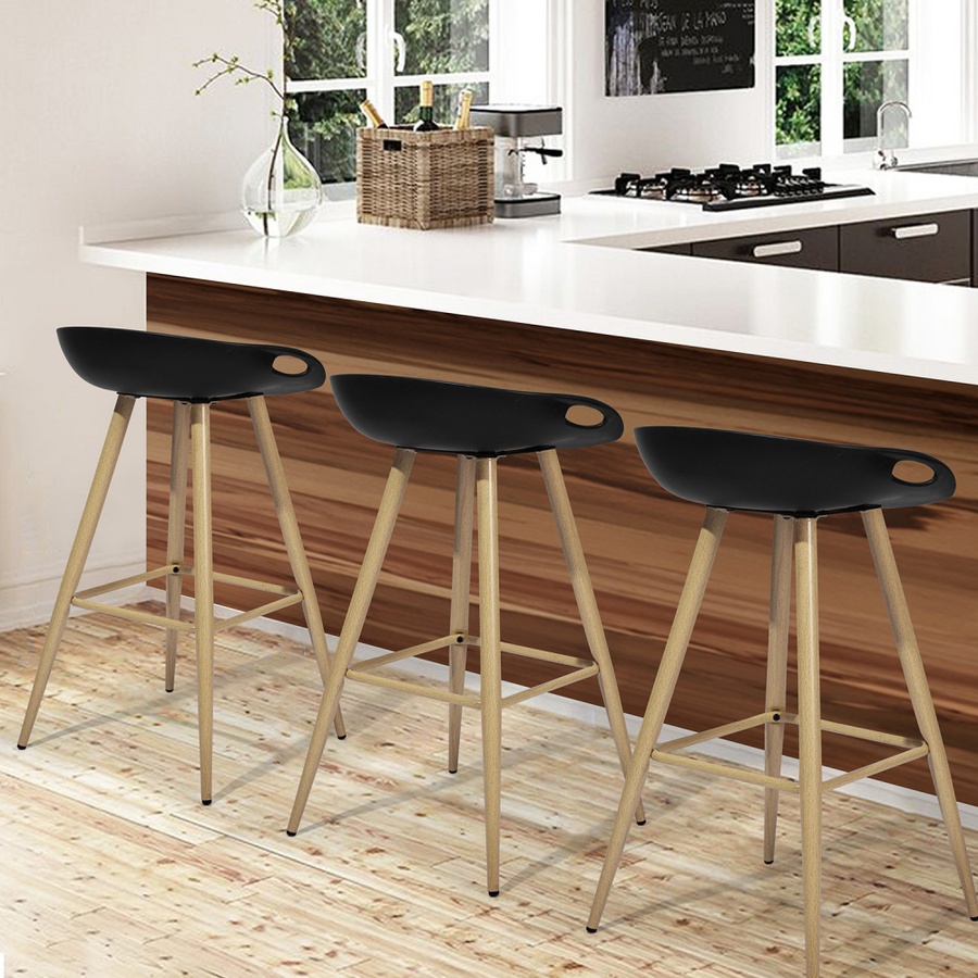 PULITO เก้าอี้บาร์ PP รุ่น Fiyan สีดำ |GlobalHouse