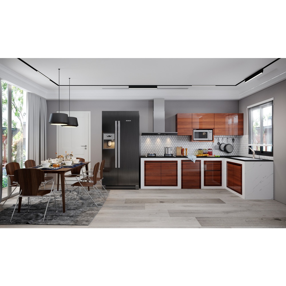 MJ บานซิงค์คู่ 1.60x80x60 ซม. HG-S608 -WN สีวอลนัท |GlobalHouse