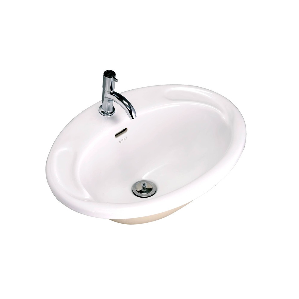 Cotto อ่างล้างหน้าฝังบนเคาน์เตอร์ **ไม่รวมก๊อกน้ำ** รุ่น เจด |GlobalHouse