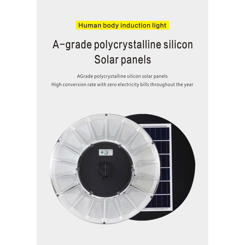 EILON โคมไฟสนาม UFO โซลาร์เซลล์ พร้อมรีโมท 200W รุ่น ETYD-XH |GlobalHouse