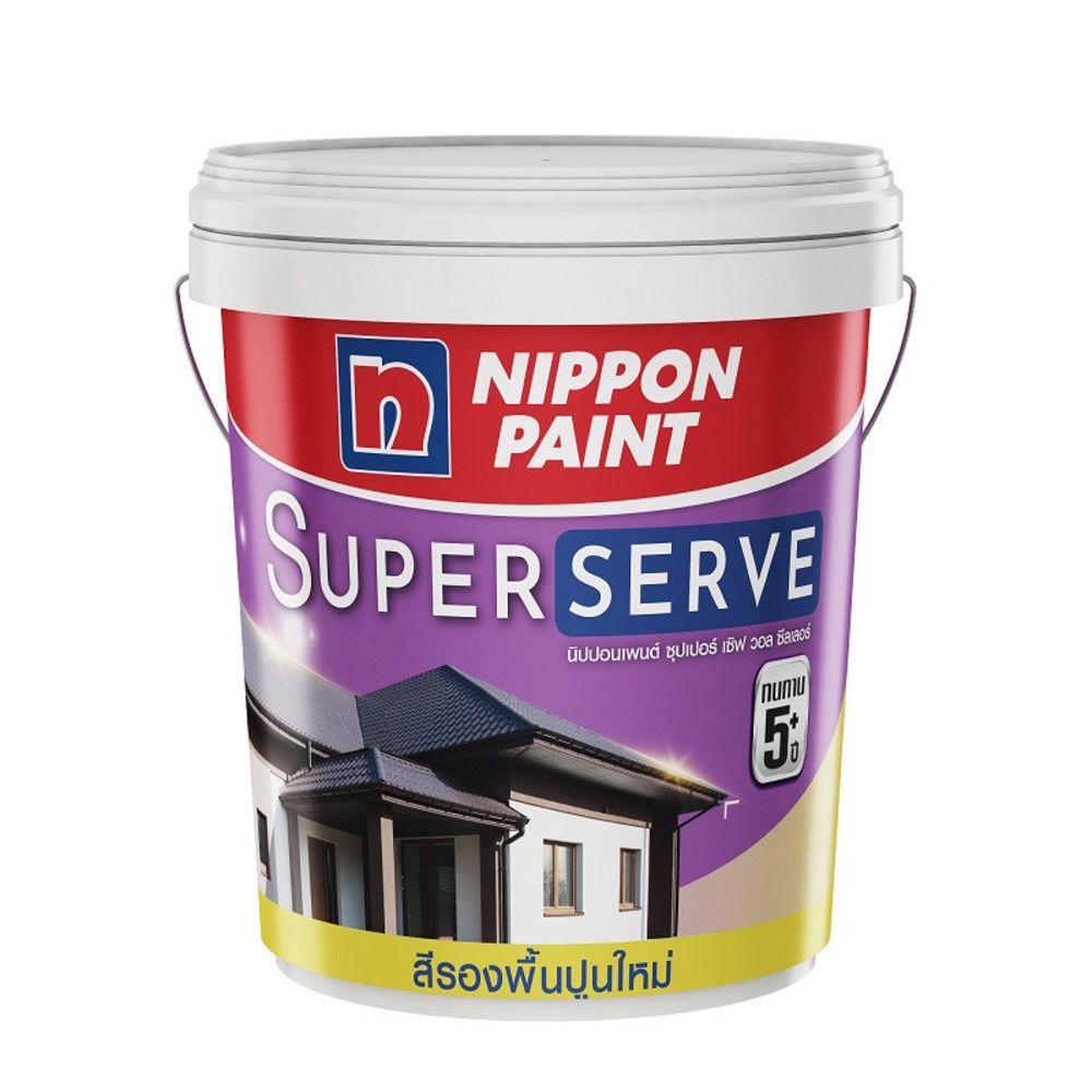 NIPPON PAINT สีรองพื้นปูนใหม่ SUPERSERVE ขนาด 5 แกลลอน สีขาว |GlobalHouse