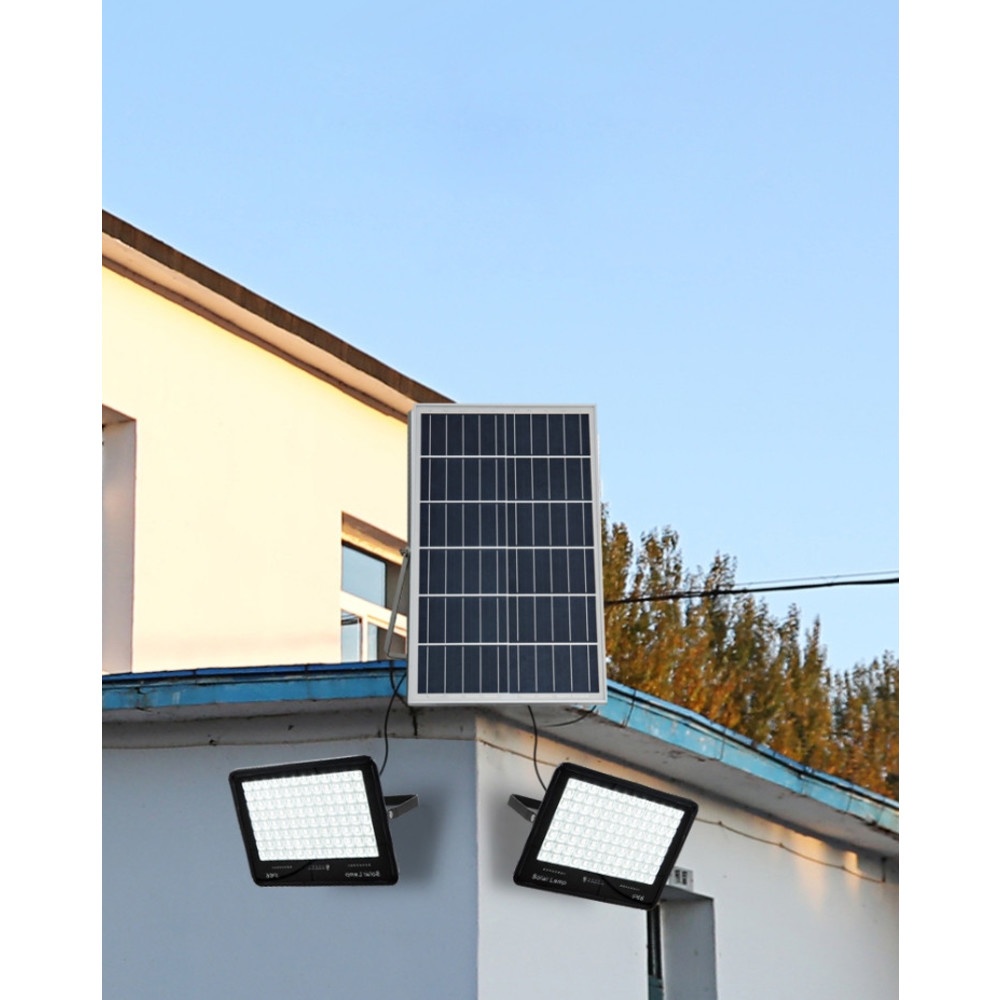 EILON โคมไฟสปอร์ตไลท์โซลาร์เซลล์ 200W พร้อมรีโมท รุ่น ETGD-M |GlobalHouse