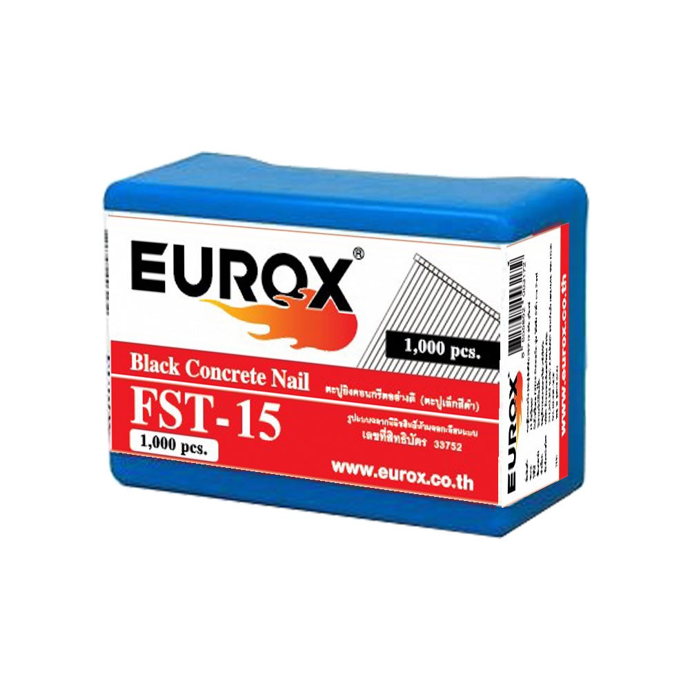 EUROX ตะปูปืนลมขาเดี่ยวยิงคอนกรีต 15 mm. รุ่น FST15 1000 นัด |GlobalHouse