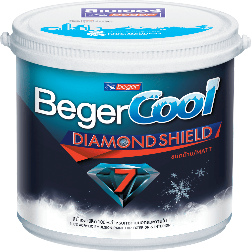 Beger สีน้ำอะครีลิค เบเยอร์คูล ไดมอนด์ชิลด์ 7 ปี ภายนอก 3.5ล |GlobalHouse