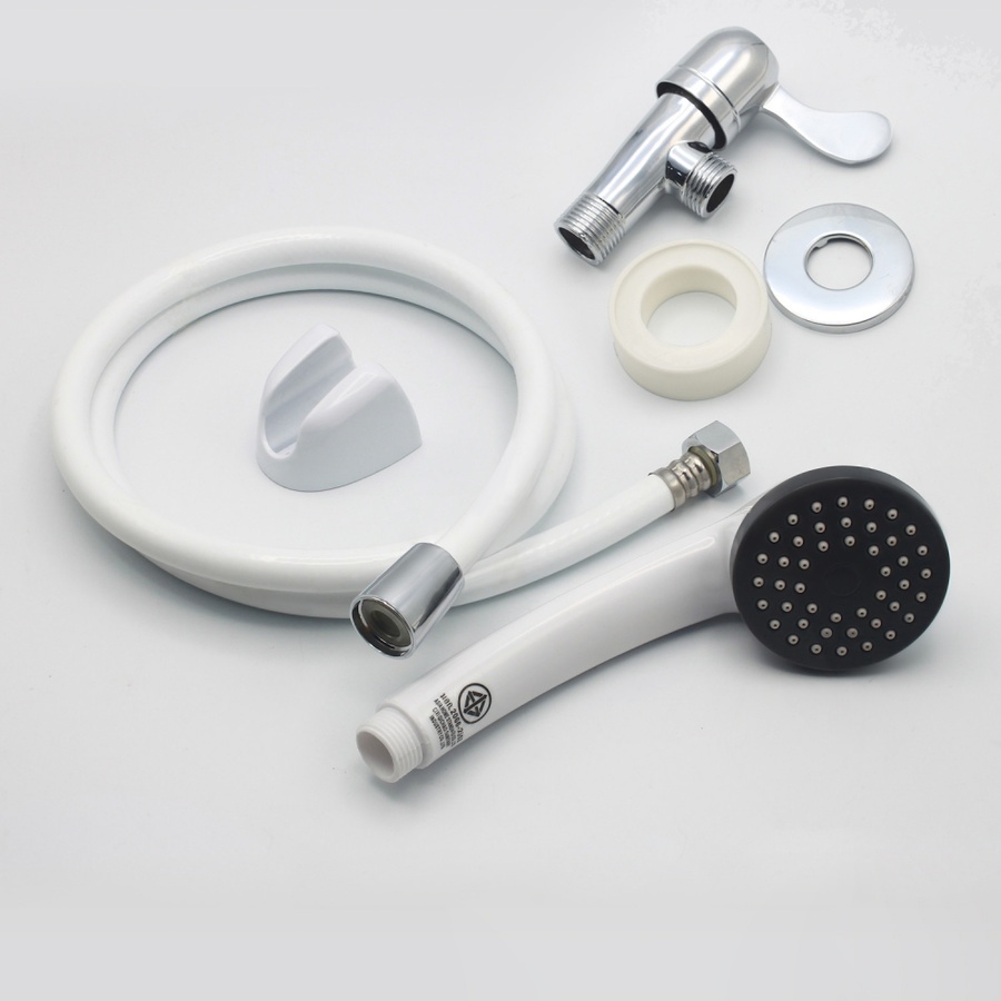 DONMARK ชุดฝักบัวสีขาวพร้อมวาล์วด้ามปัดโครเมี่ยม รุ่น CD-23 |GlobalHouse