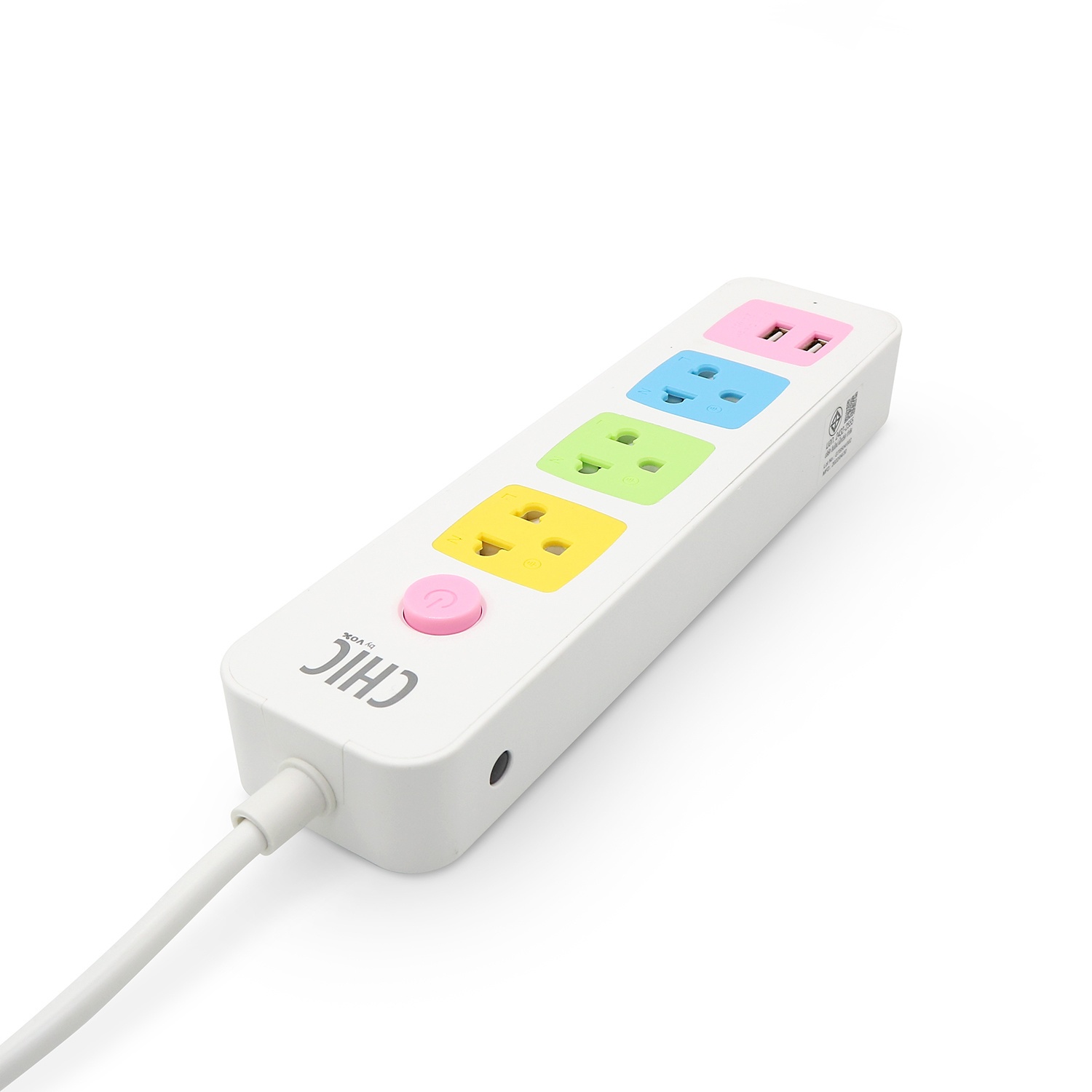 รางปลั๊กไฟ 3 ช่อง 1 สวิตซ์ 2 USB VOX CANDY F5STB-CHM1-1322 |GlobalHouse