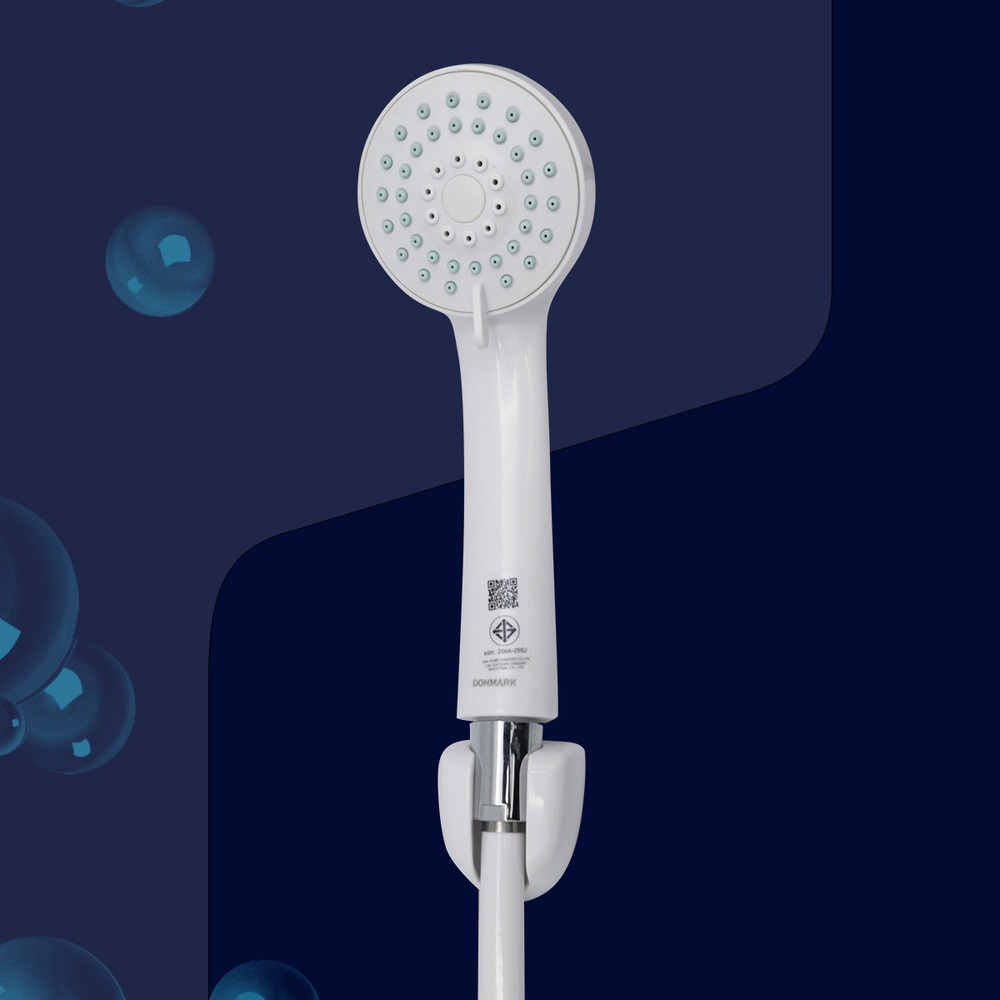 DONMARK ฝักบัวอาบน้ำสีขาวพร้อมสาย ปรับน้ำได้ 3 ระดับ รุ่น CD |GlobalHouse