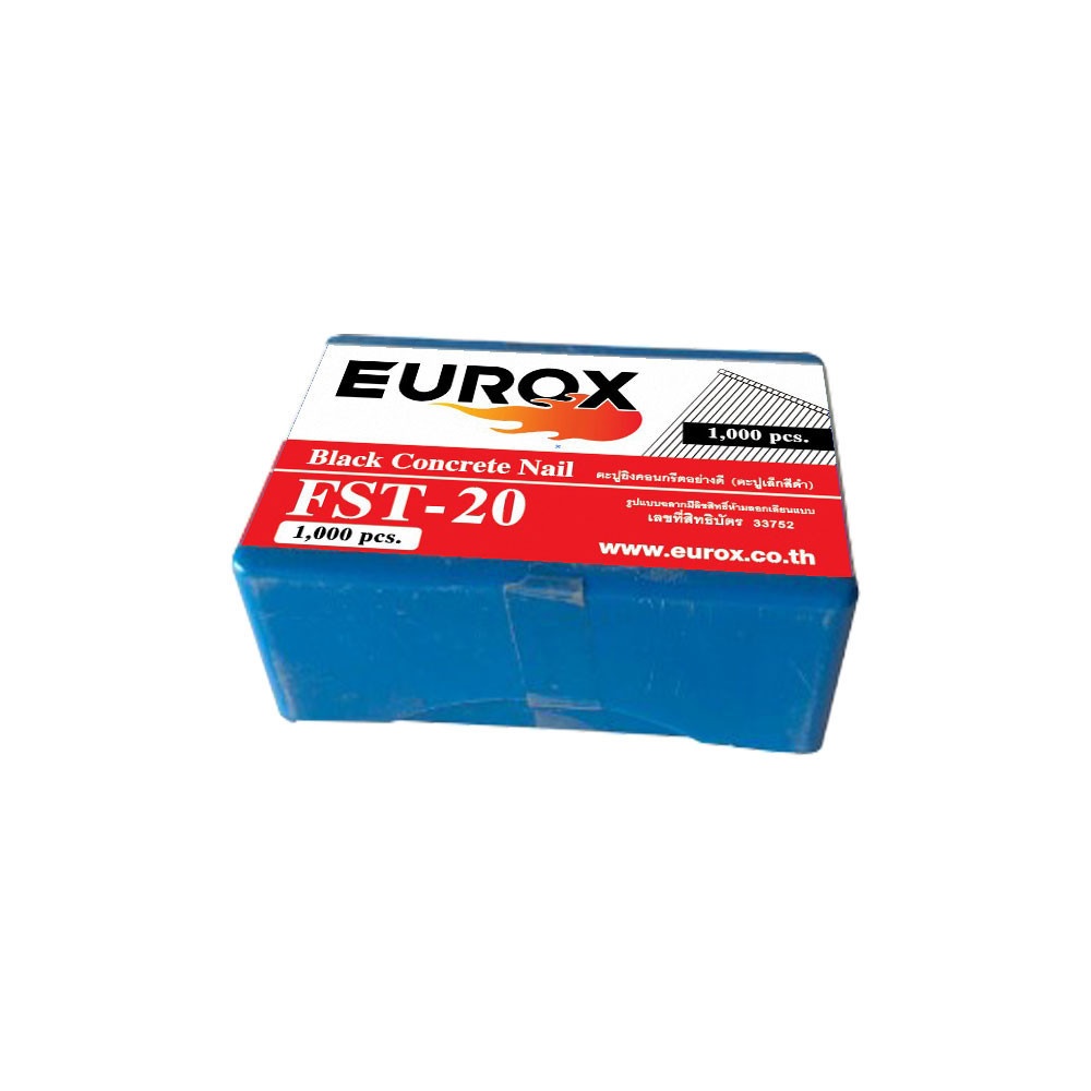 EUROX ตะปูปืนลมขาเดี่ยวยิงคอนกรีต 20 mm. รุ่น FST20 1000 นัด |GlobalHouse