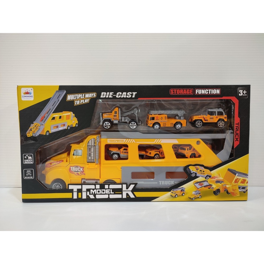 TOYS ชุดของเล่นรถบรรทุกขนรถ 7ชิ้น#LH519 (41x7.5x21.5ซม.) |GlobalHouse