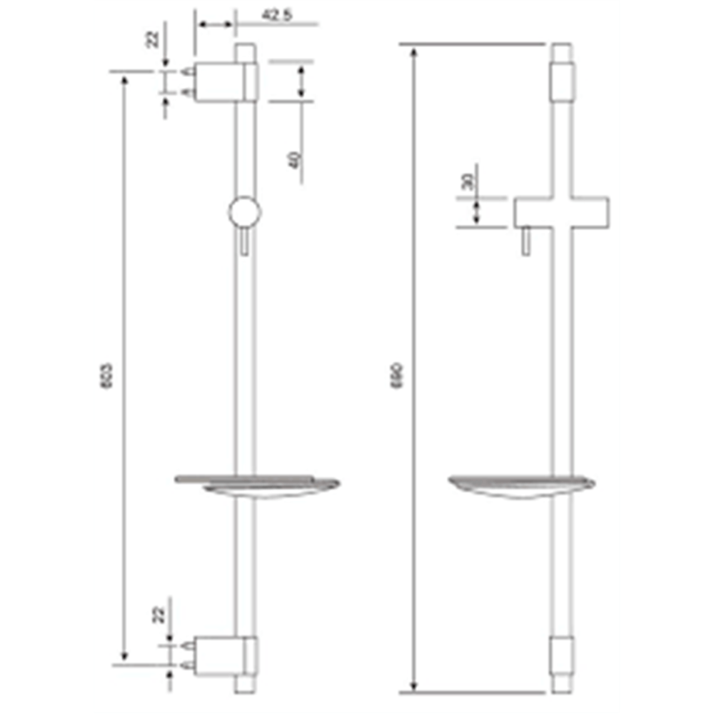 American Standard ราวเลื่ื่อนพร้อมฝักบัวสายอ่อน รุ่น F40015- |GlobalHouse