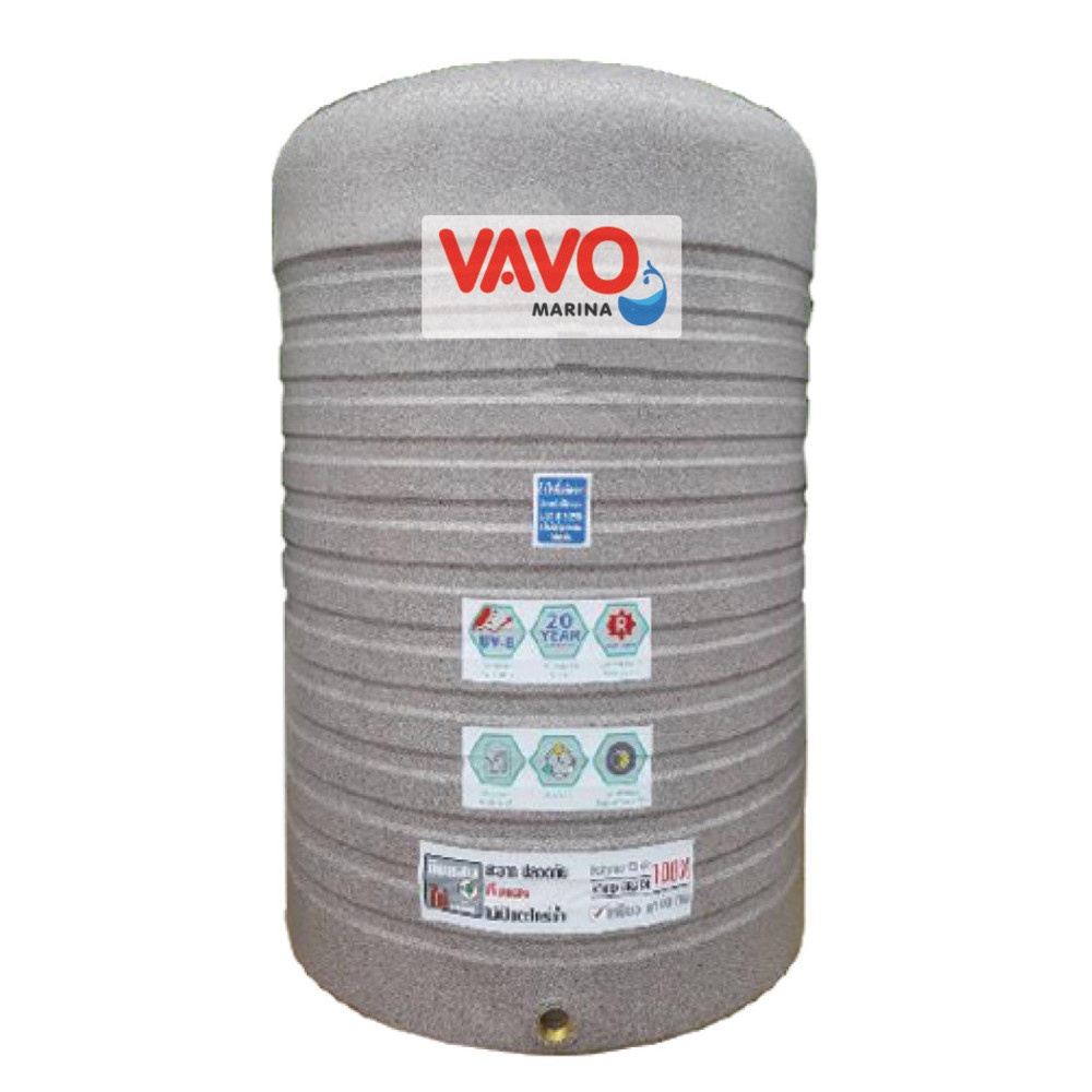 VAVO ถังเก็บน้ำบนดิน 1000L รุ่น MARINA สีแกรนิตสีเทา |GlobalHouse