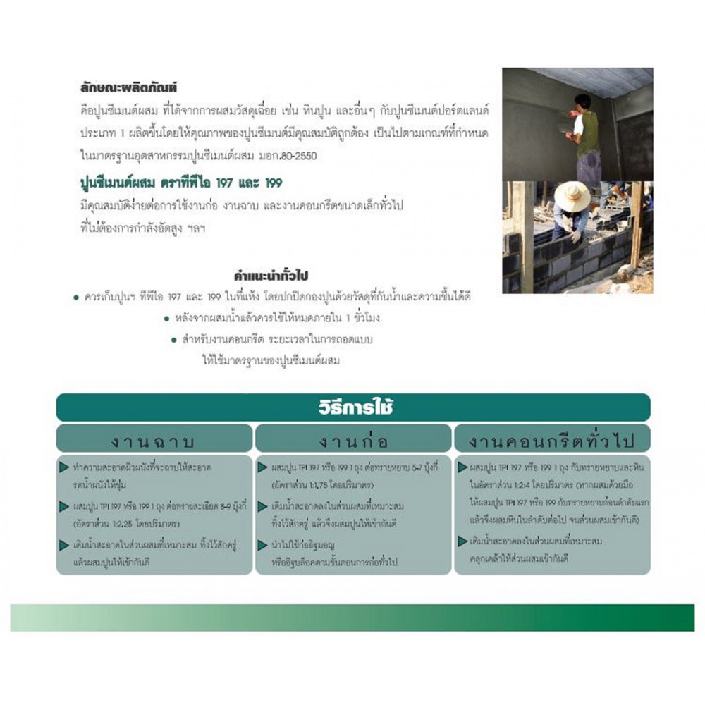 ปูน TPI-M-197 |GlobalHouse