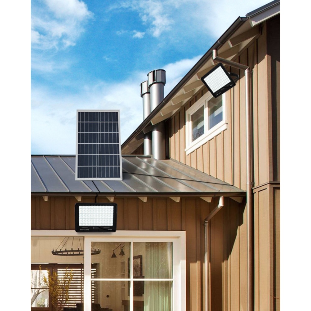 EILON โคมไฟสปอร์ตไลท์โซลาร์เซลล์ 100W พร้อมรีโมท รุ่น ETGD-M |GlobalHouse