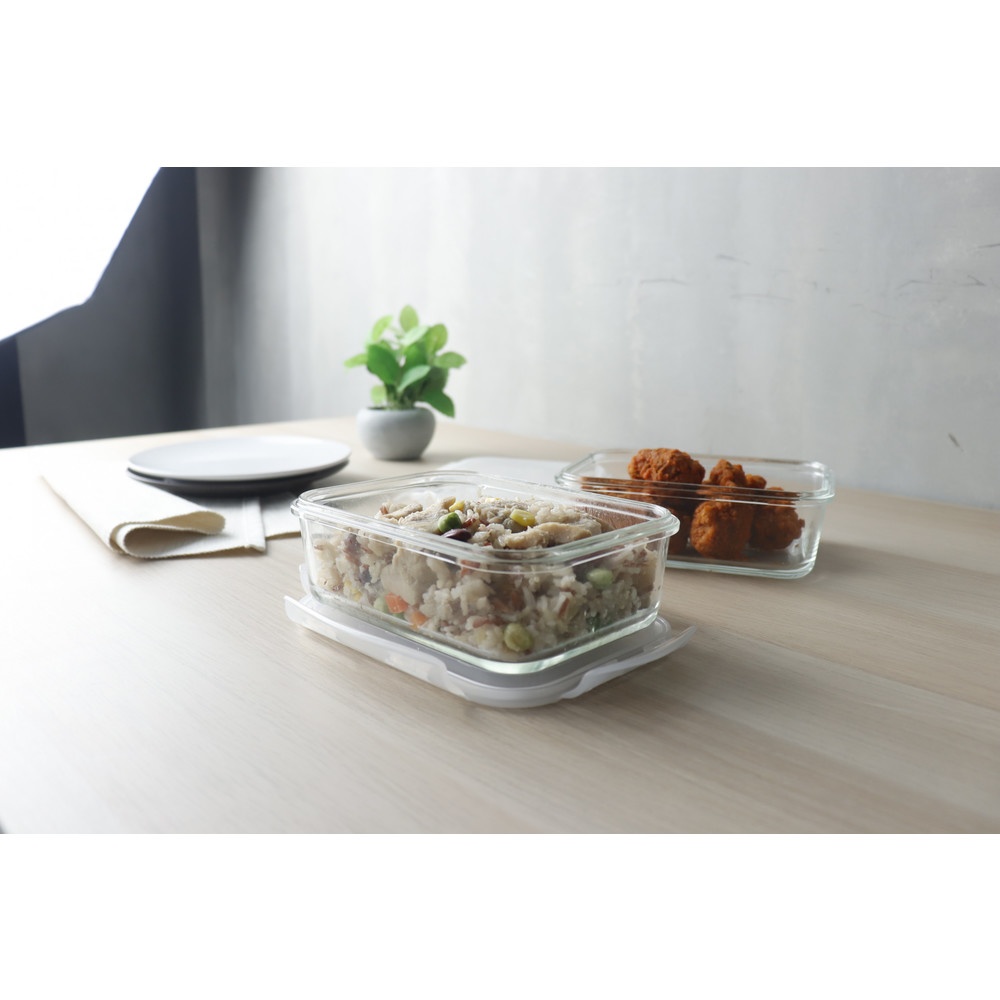 SUPERLOCK กล่องถนอมอาหารแก้วทรงสี่เหลี่ยม SUPERLOCK GLASS 89 |GlobalHouse