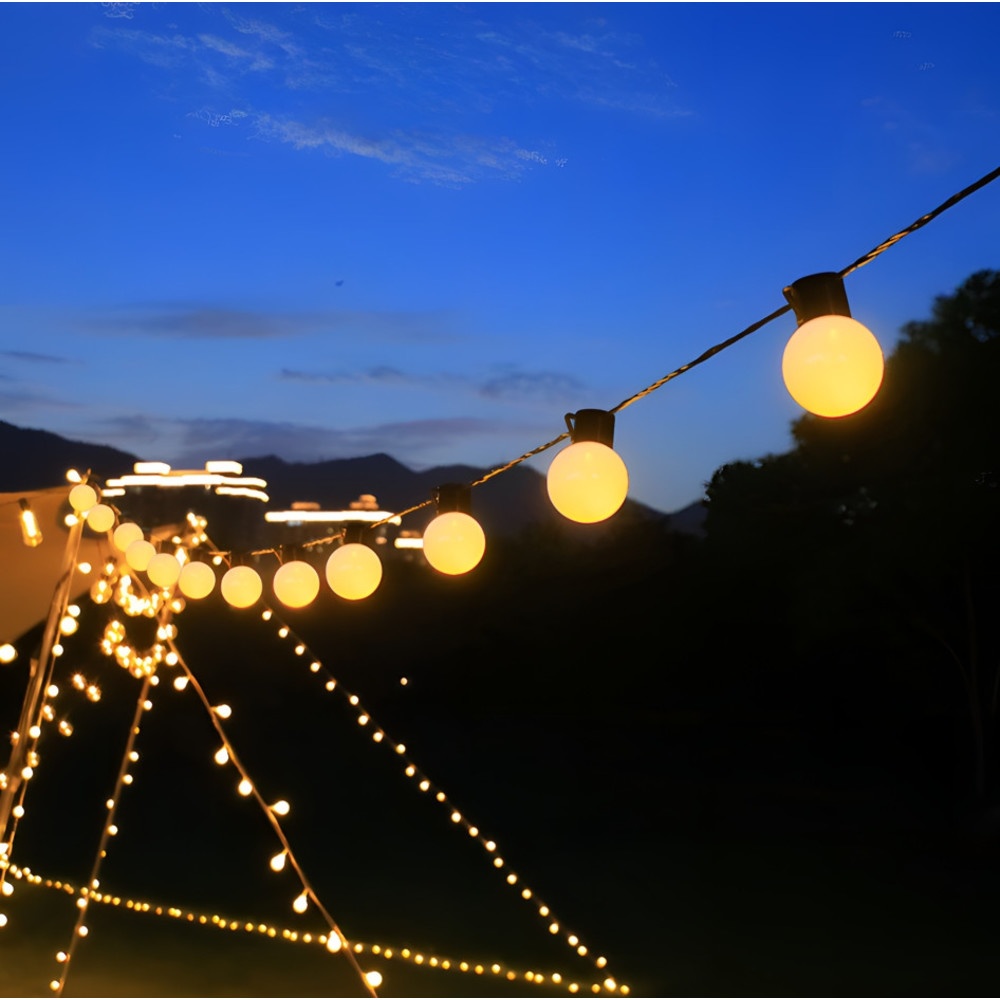 EILON ไฟเทศกาลทรงกลมโซล่าเซลล์ 10Wยาว 6.5เมตร หลอดไฟ 10 ดวง |GlobalHouse