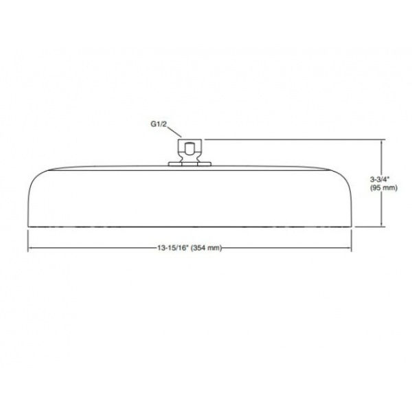KOHLER ฝักบัวก้านแข็งทรงรี 1 ระดับ ขนาด14 นิ้ว รุ่น K-26294T |GlobalHouse