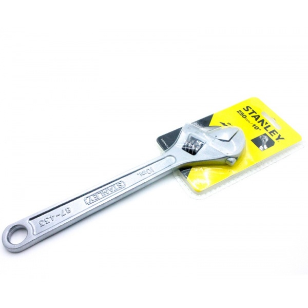 STANLEY ประแจเลื่อนชุบขาว รุ่น 87-433 (STMT87433-8) ขนาด 10" |GlobalHouse