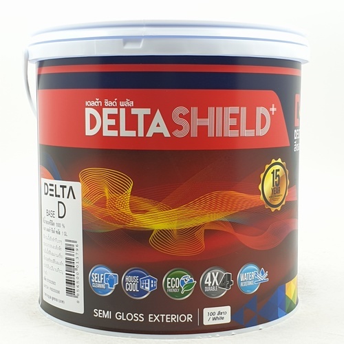 Delta สีน้ำอะครีลิค เดลต้าชิลด์พลัส ทาภายนอก กึ่งเงา เบส D 3 Globalhouse
