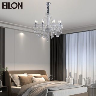 EILON โคมไฟเพดานคริสตัล 48W LED 8หลอด แสงคูลไวท์ รุ่น NVD717 |GlobalHouse