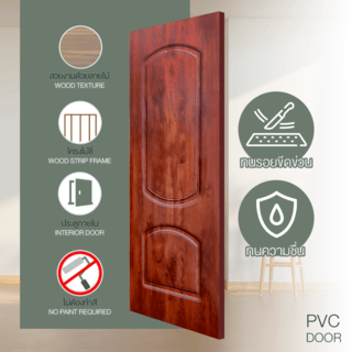 HOLZTUR ទ្វារ PVC PVC-P10 80x200cm. APPLE WOOD |GlobalHouse