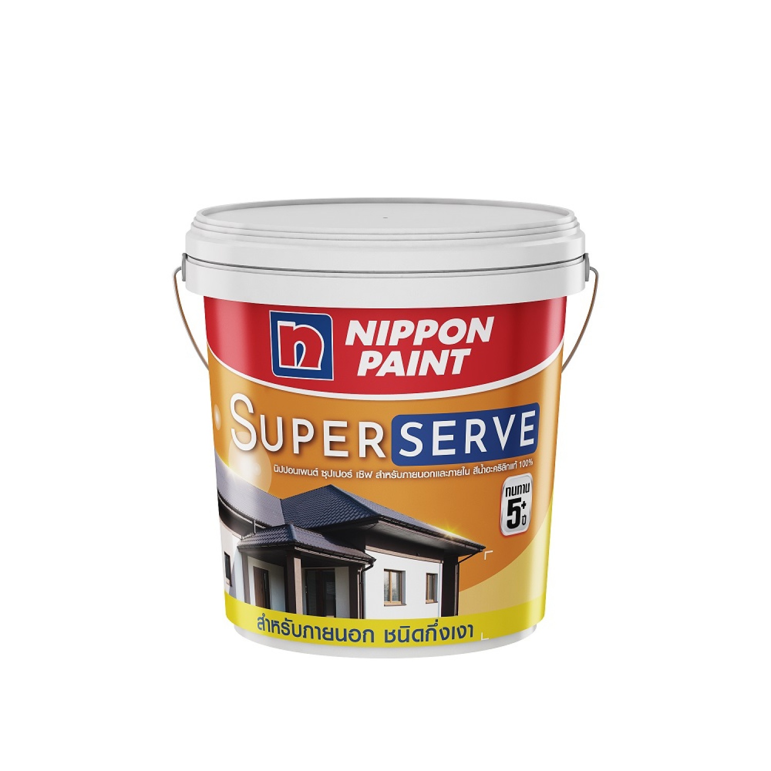 NIPPON PAINT สีน้ำภายนอก SUPERSERVE กึ่งเงา
