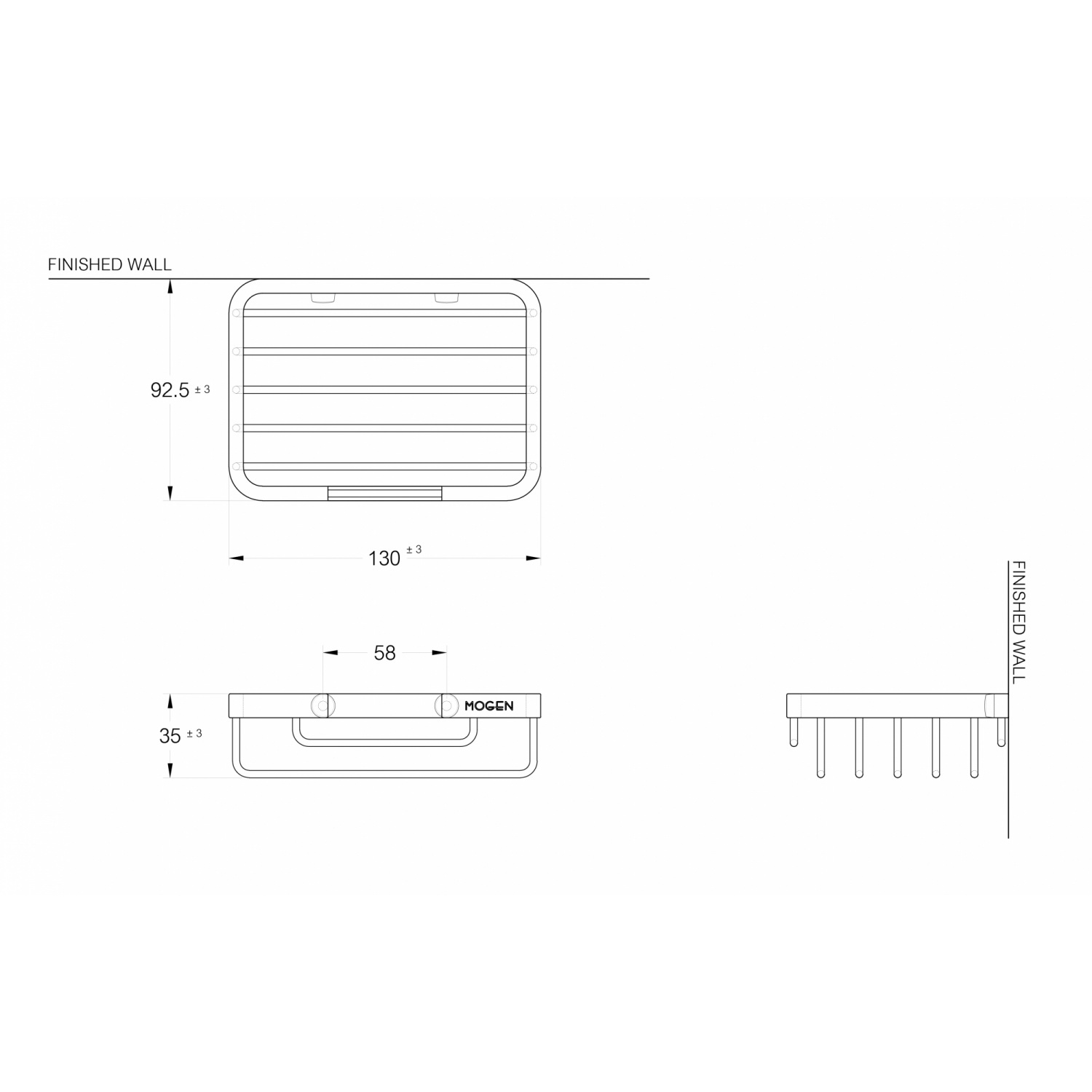 MOGEN ที่วางสบู่สแตนเลส ACS02 |GlobalHouse