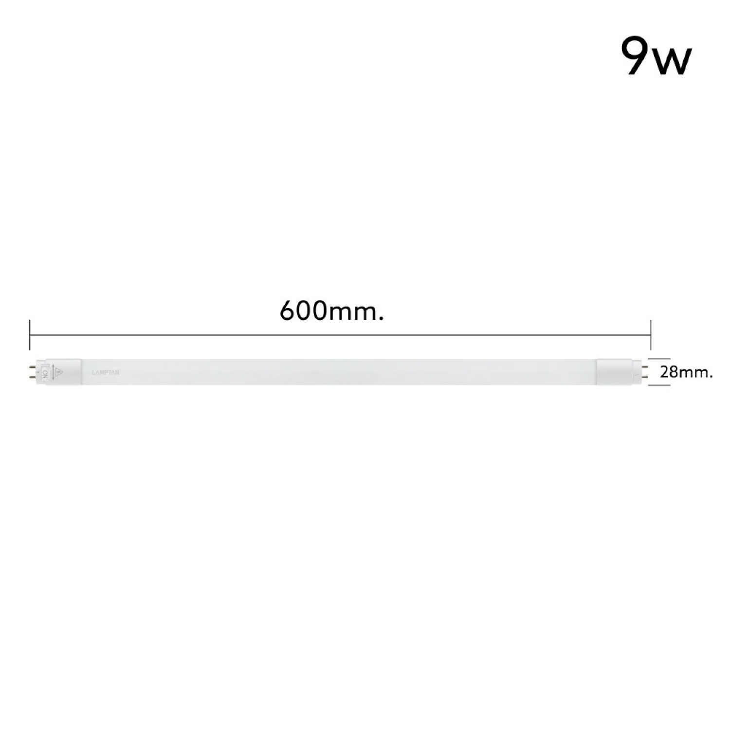 LAMPTAN หลอดไฟ LED T8 9W รุ่น Pure Switch Guard แสงเดย์ไลท์ |GlobalHouse