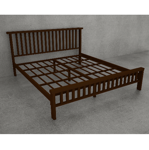 เตียงเหล็ก 6 ฟุต SB-918 สีน้ำตาล แข็งแรง ทนทาน ราคาถูก