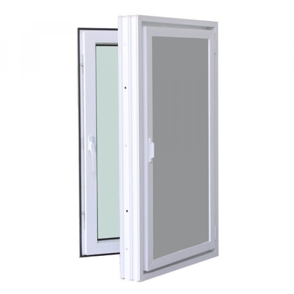 WINDOW ASIA (10MAX) UPVC หน้าต่างบานเปิด 60X110 ซม. สีขาว พร้อมมุ้ง