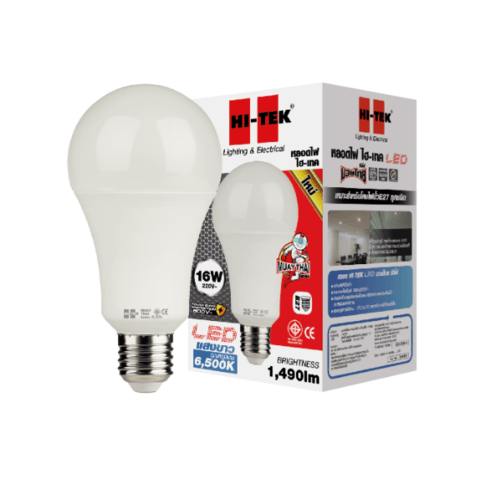 HI-TEK หลอด LED มวยไทย Series ขั้วเกลียว E27 16W รุ่น HLLM27 |GlobalHouse
