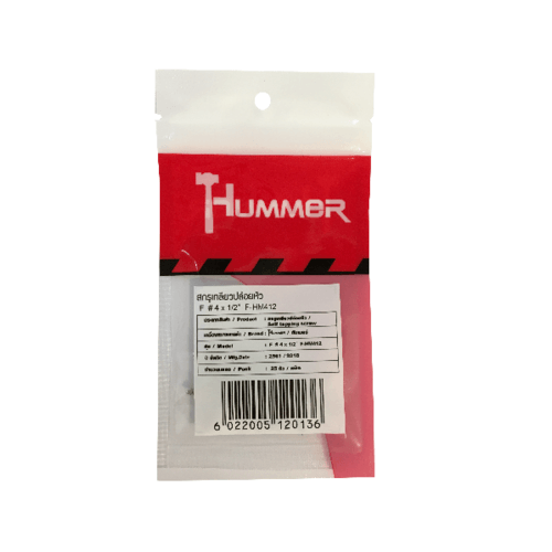 HUMMER สกรูเกลียวปล่อยหัว F-HM412 ขนาด 4x1/2"(25ตัว/แพ็ค) |GlobalHouse