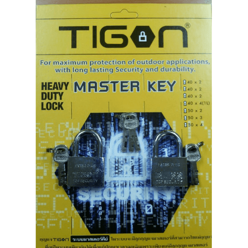 กุญแจมาสเตอร์คีย์ Tigon 50 มิล - ความปลอดภัย 2 เท่า
